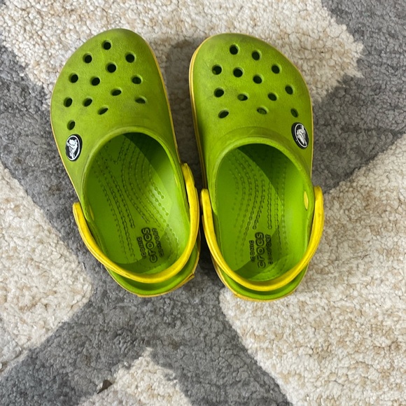 CROCS | Shoes | Toddler Crocs Green And Yellow Size C8 | Poshmark